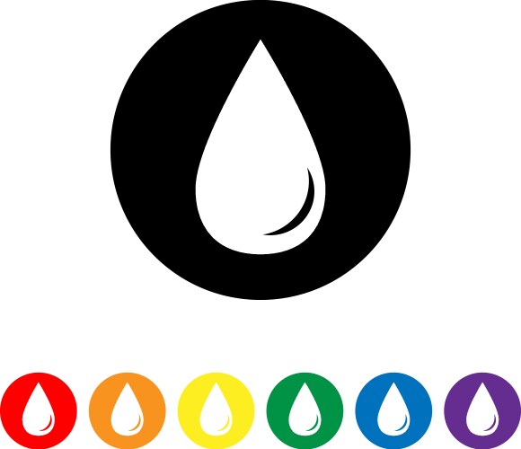 Water drop icon Royalty Free Vector Image - VectorStock