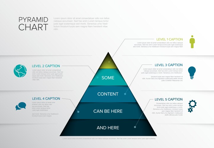 Pyramid diagram Royalty Free Vector Image - VectorStock