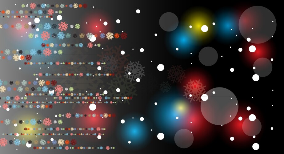 Abstract winter snow dynamic fade banner Vector Image