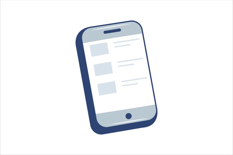 Cell phone social media sticker Royalty Free Vector Image