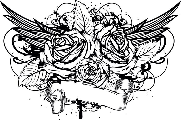 Infinity symbol with outline rose Royalty Free Vector Image