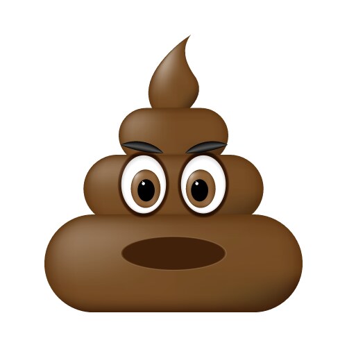 Funny poop face Royalty Free Vector Image - VectorStock
