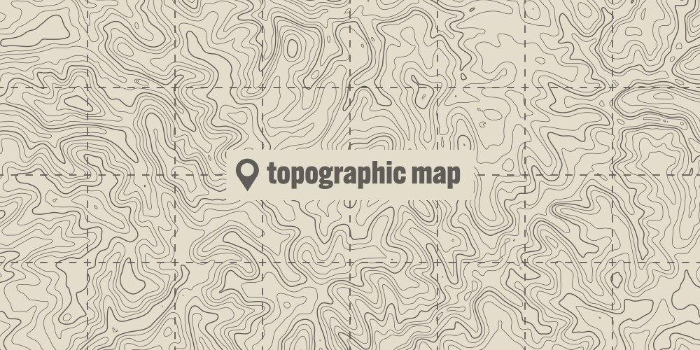 Topographic map with contour lines geographic Vector Image