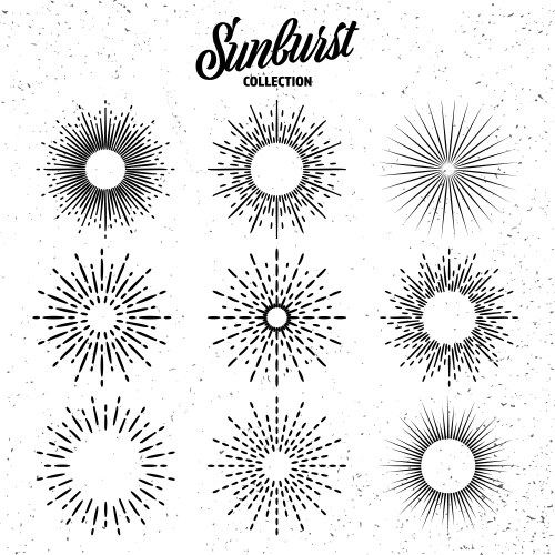 Vintage sunburst Royalty Free Vector Image - VectorStock