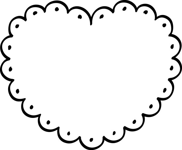 Doodle retangle and oval scalloped frames hand Vector Image