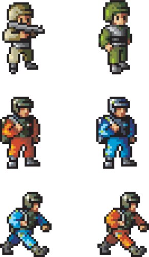 Pixel Soldier Vector Images (over 1,900)