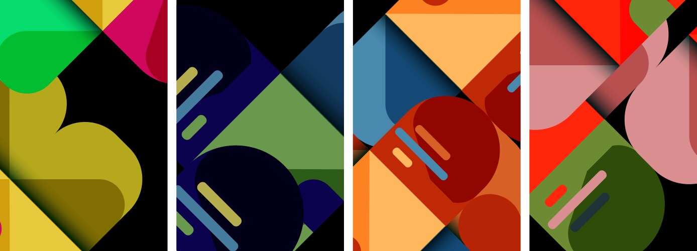 Balance movement geometric backgrounds poster Vector Image