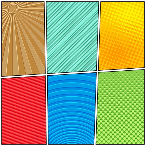 Colorful comic book page background Royalty Free Vector