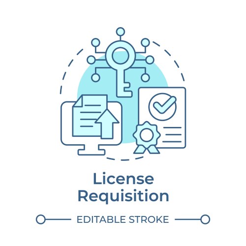 License revocation multi color concept icon Vector Image