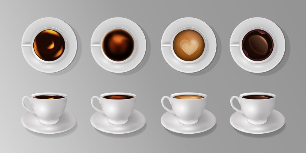 Cup and Saucer Side View Vector Images (93)