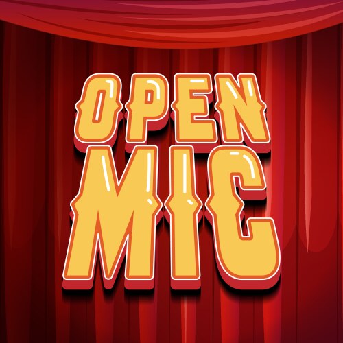 Open mic night live show background Royalty Free Vector