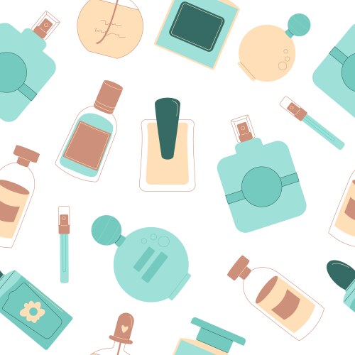 Perfumery seamless pattern fragrance endless Vector Image