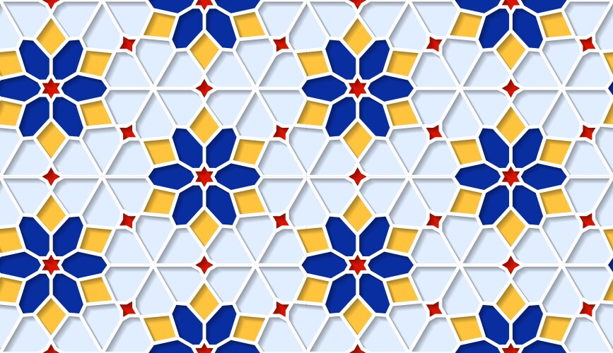 Arabic seamless girih pattern with classic islamic