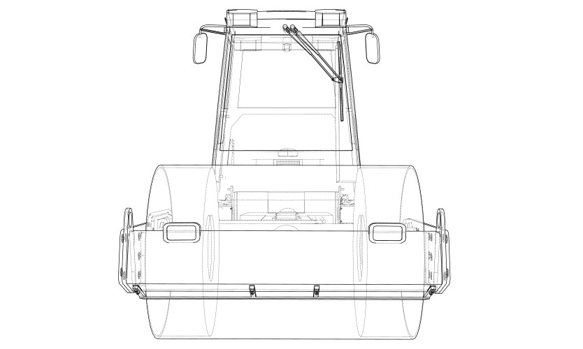 Asphalt paving machine isolated Royalty Free Vector Image