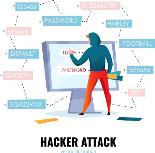 Hacker code realistic composition Royalty Free Vector Image