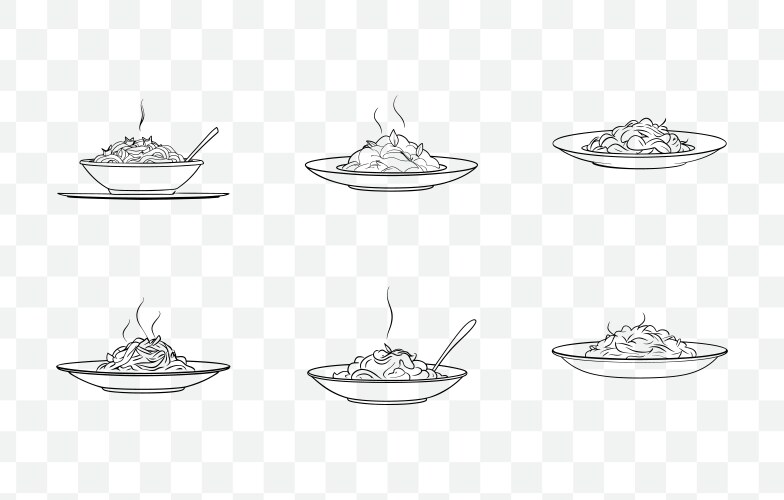 Print traditional south indian idli line art Vector Image