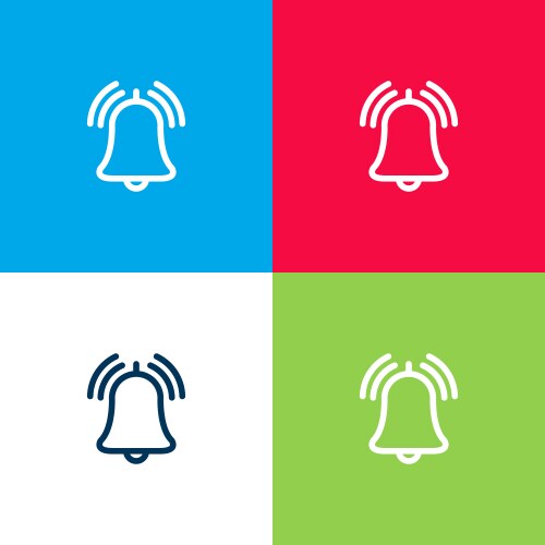 Notification icon bell alarm alert Royalty Free Vector Image