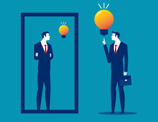 Thinking inside and outside the box Royalty Free Vector