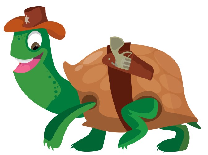 Fun zoo turtle Royalty Free Vector Image - VectorStock