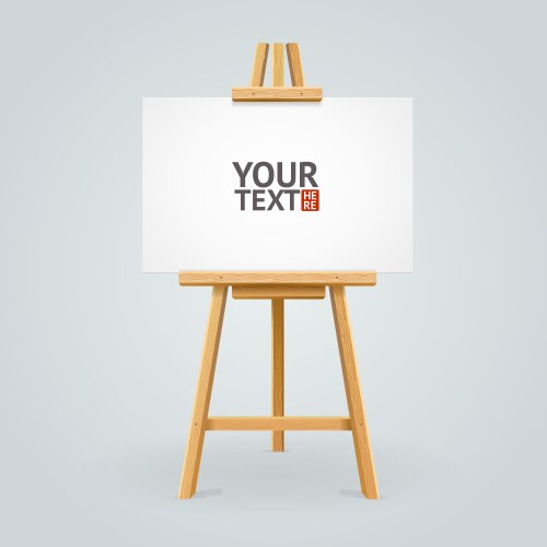 Wooden easel Royalty Free Vector Image - VectorStock