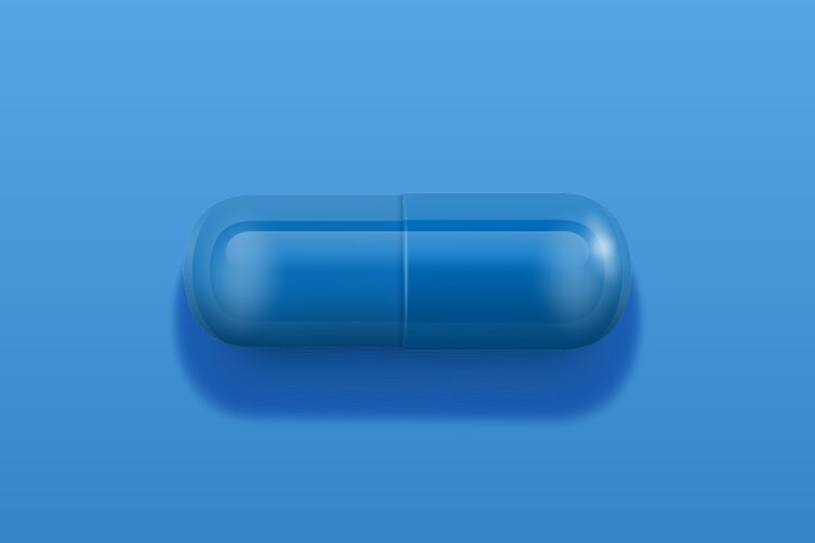 3d realistic blue and white pharmaceutical Vector Image