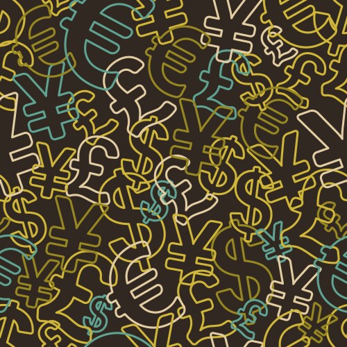 Abstract seamless pattern with money Royalty Free Vector