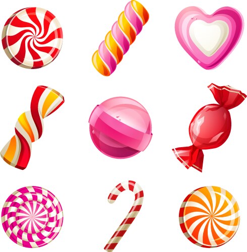 Colorful Candy Collection Royalty Free Vector Image
