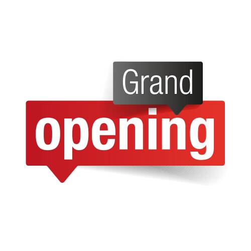 Hand drawn lettering grand opening ink Royalty Free Vector