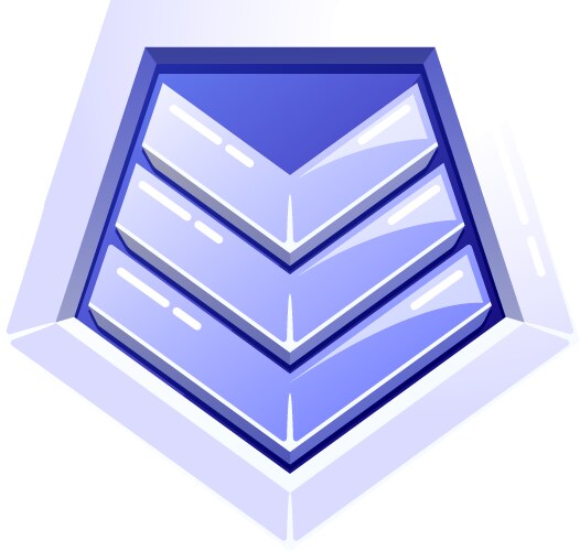 Military insignia rank badge Royalty Free Vector Image