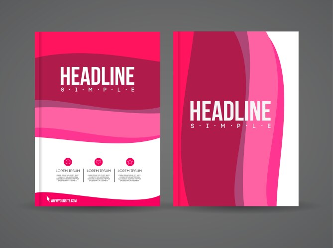 Pink brochure template Royalty Free Vector Image