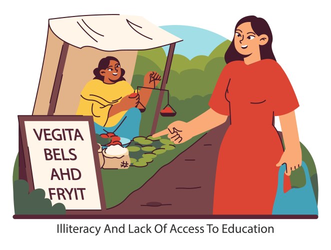 Educational gap flat Royalty Free Vector Image