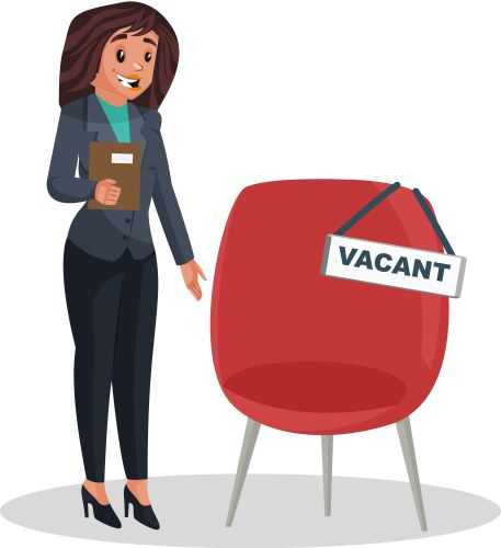 Hr manager cartoon character Royalty Free Vector Image