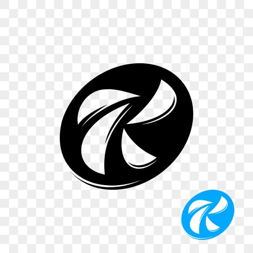 Number 2 two font logo blue icon Royalty Free Vector Image