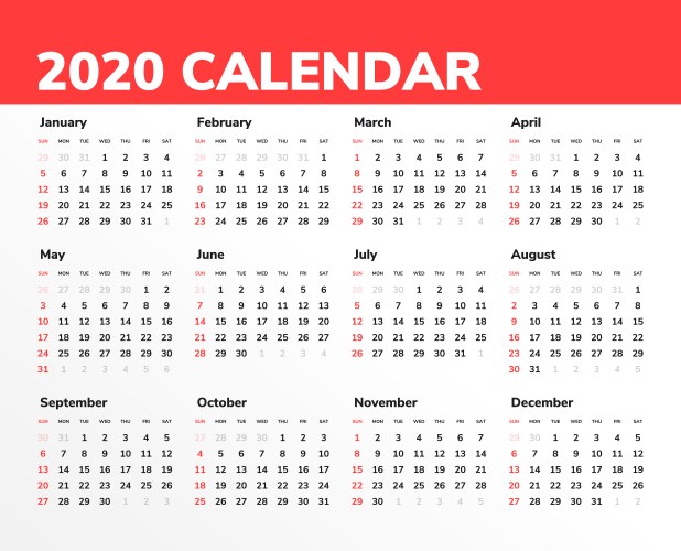 Calendar for 2021 year week starts on monday Vector Image