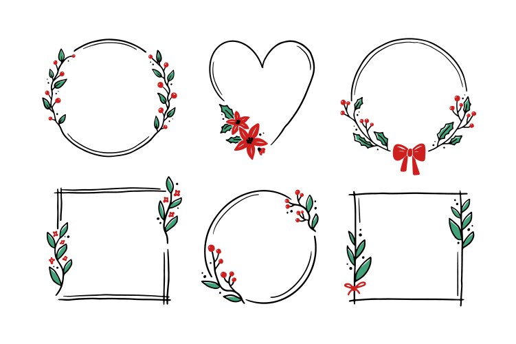 Christmas Circle Border Vector Images (over 12,000)