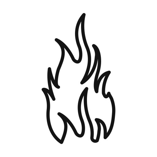 Campfire icon black line art Royalty Free Vector Image