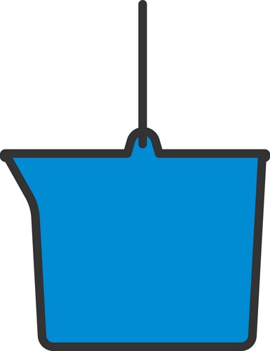 Blue bucket icon Royalty Free Vector Image - VectorStock