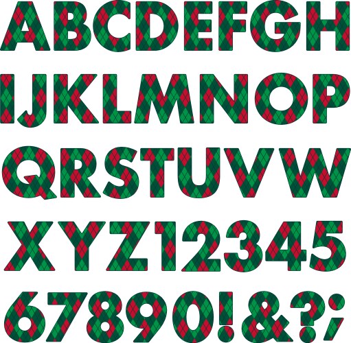 Christmas snowy alphabet font with snow Royalty Free Vector