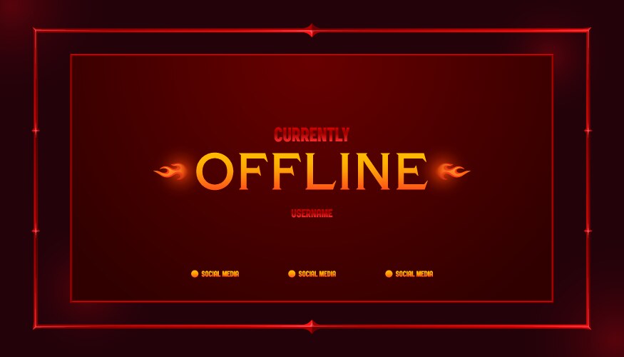Stream is offline screen ui warning banner Vector Image