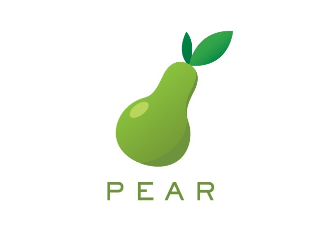 Pear fresh fruit icon cartoon Royalty Free Vector Image
