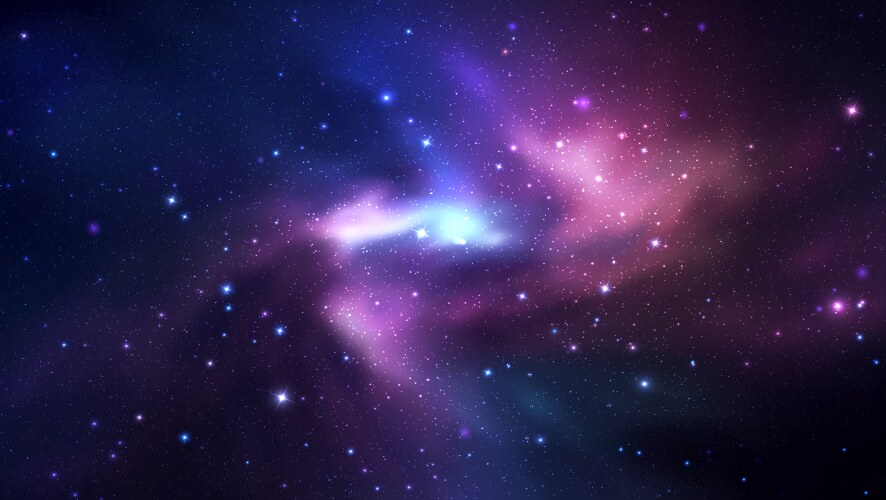 Space background with realistic nebula Royalty Free Vector