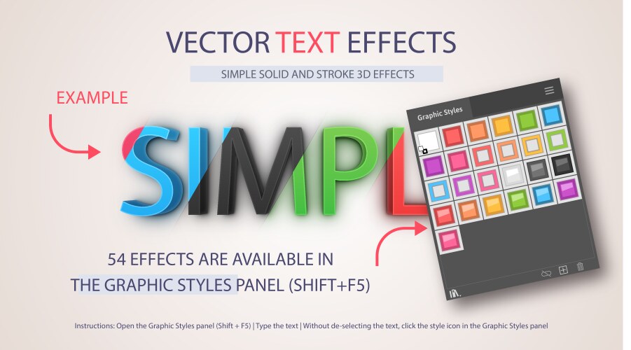 Style text editable effect Royalty Free Vector Image