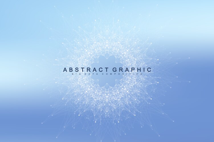 Big Data Visualization Graphic Abstract Royalty Free Vector