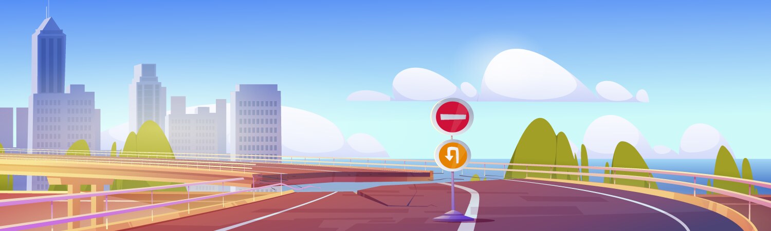 Broken Road Vector Images (over 7,400)