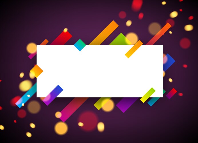 Colorful rectangular abstract background on white Vector Image