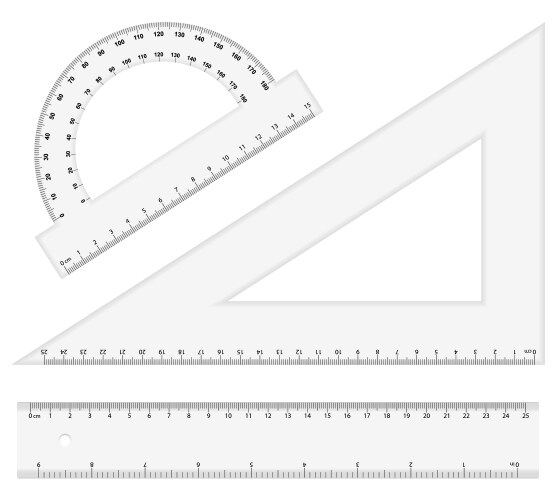 Plastic Ruler Set - Geometry Tools – Royalty-Free Vector | VectorStock