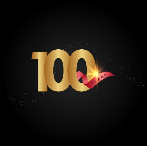 Nine years anniversary gold and black Royalty Free Vector