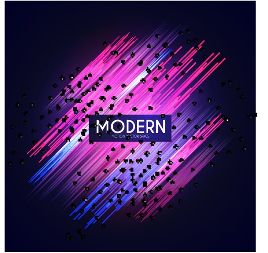 Colorful motion striped effect with light Vector Image