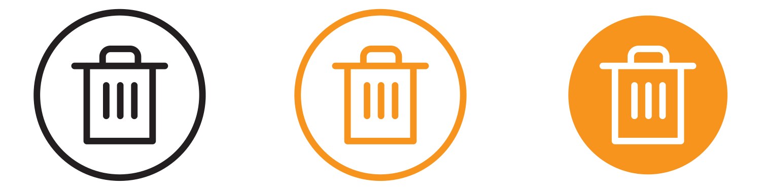 Waste bin icon Royalty Free Vector Image - VectorStock