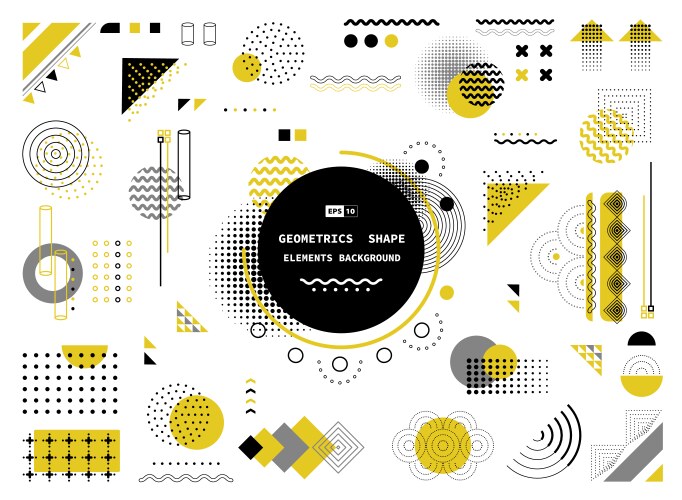 Geometric ui shape for minimal style artwork Vector Image